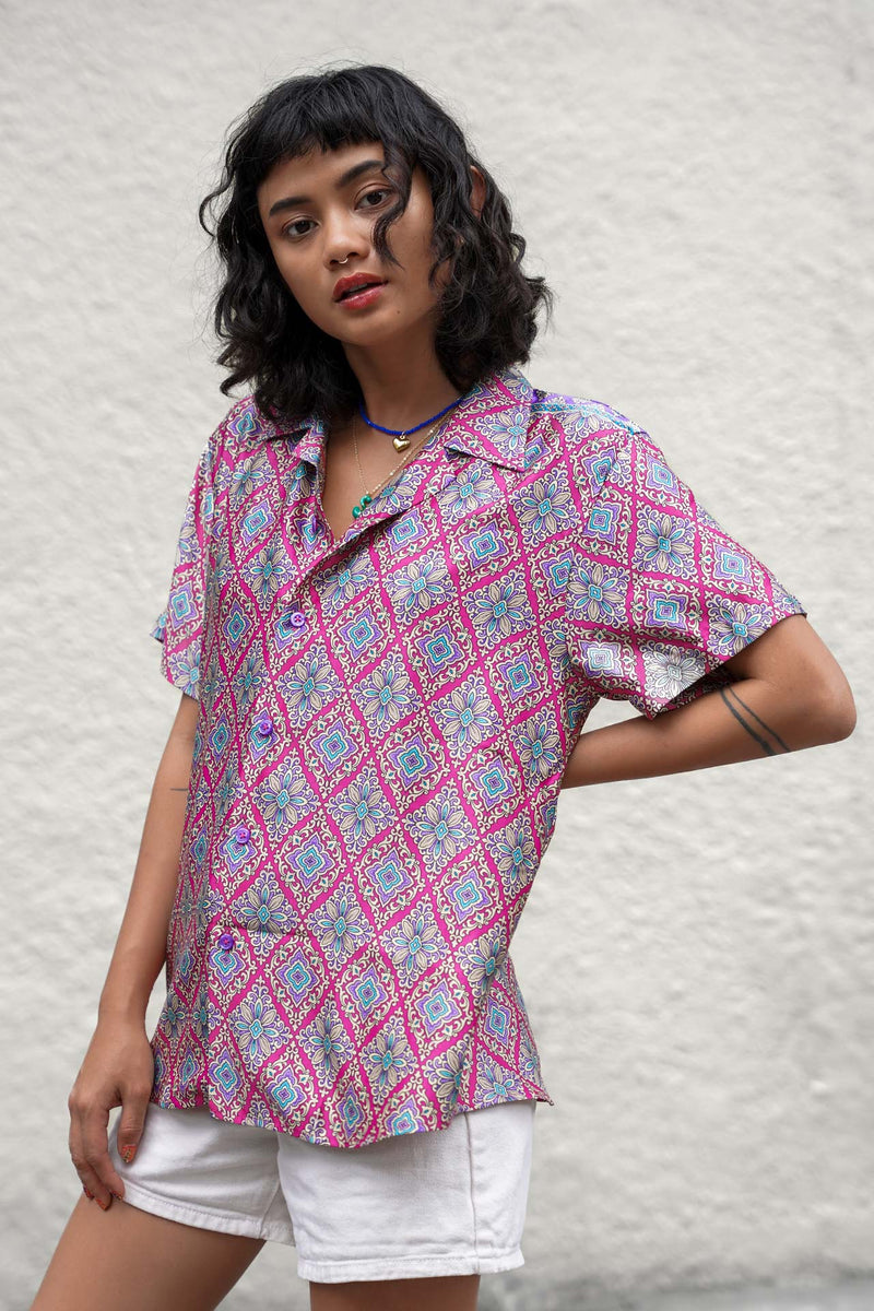 Flor de Rosa Cabana Shirt – Rafikimono